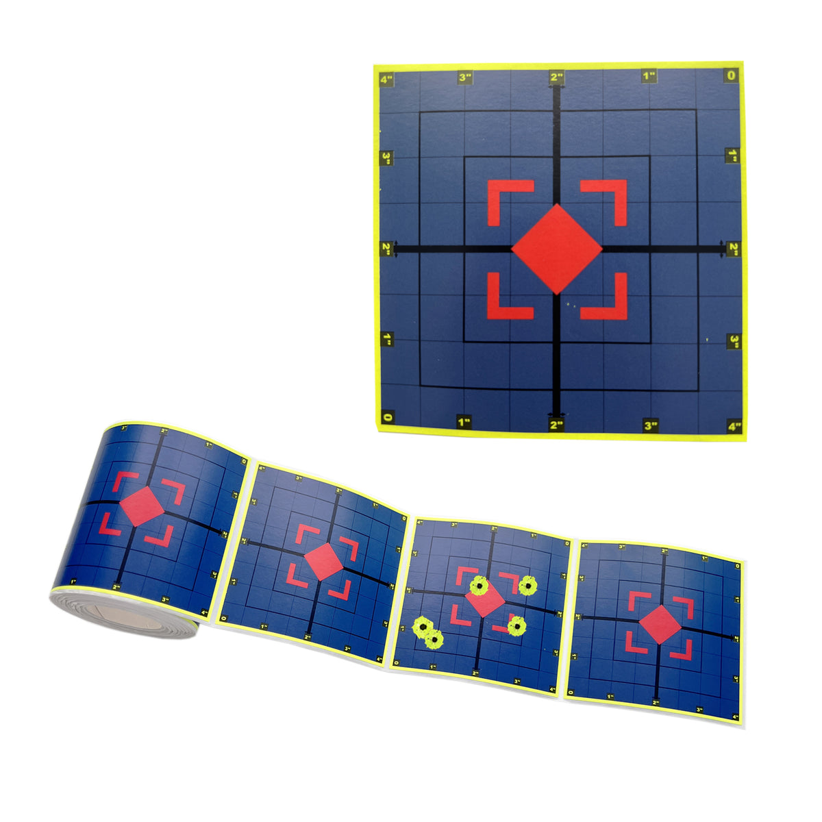 4 X 4 Inch Splatter Shooting Targets (Yellow Burst) – PISTEP TARGETS