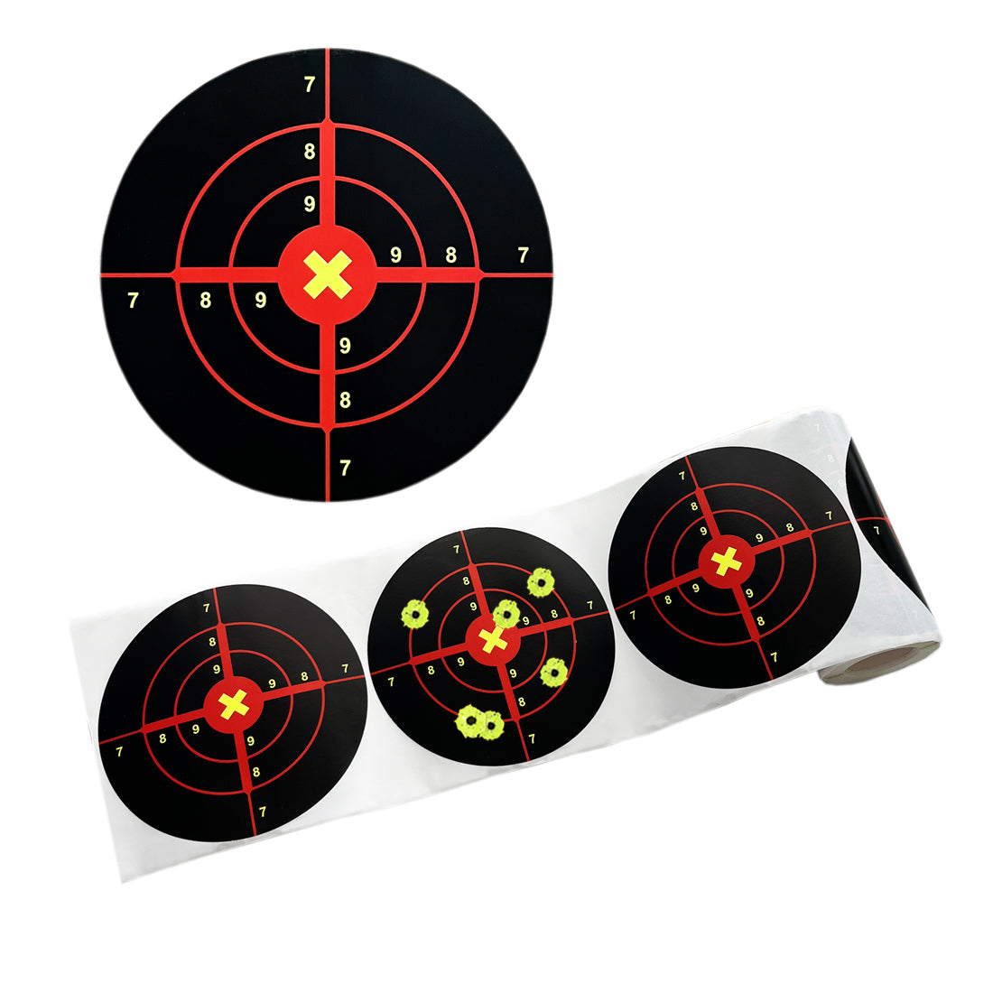 6 Inch Splatter Targets Roll 100 PCS Target Stickers (Yellow Burst ...